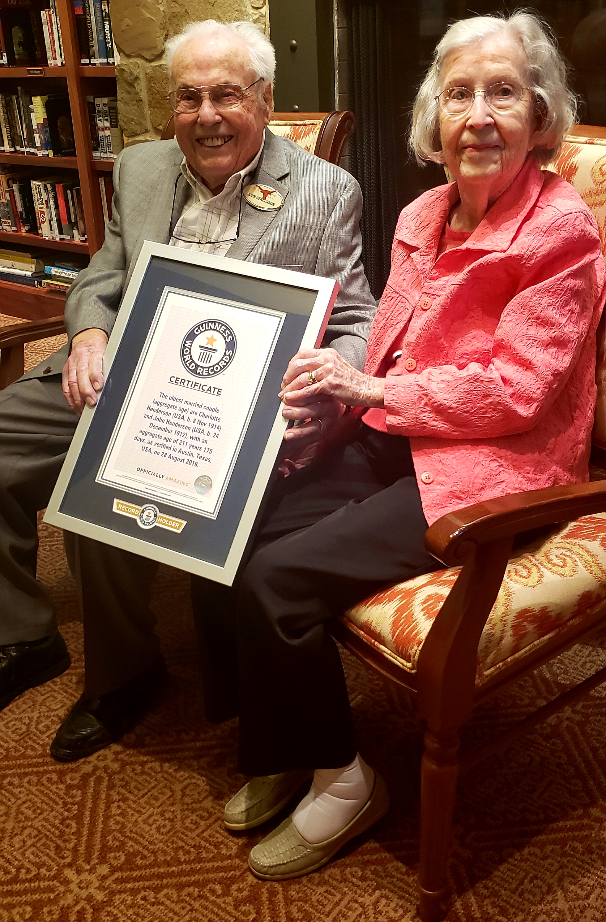 Austin Couple Crowned World’s Oldest Married Couple – Senior Living News